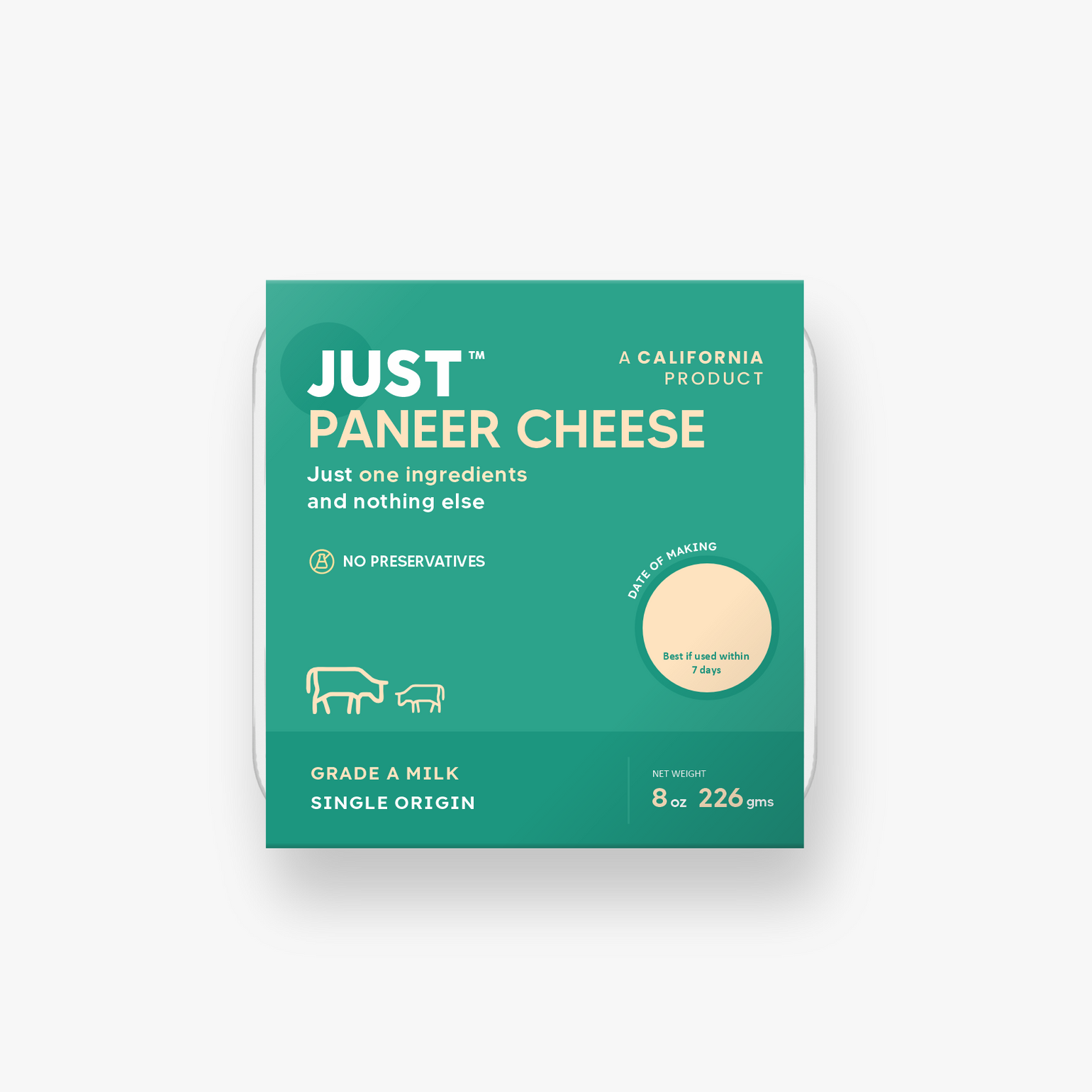 Grade A Paneer Cheese | Fresh, Soft Indian Cheese – Just Creamery ...